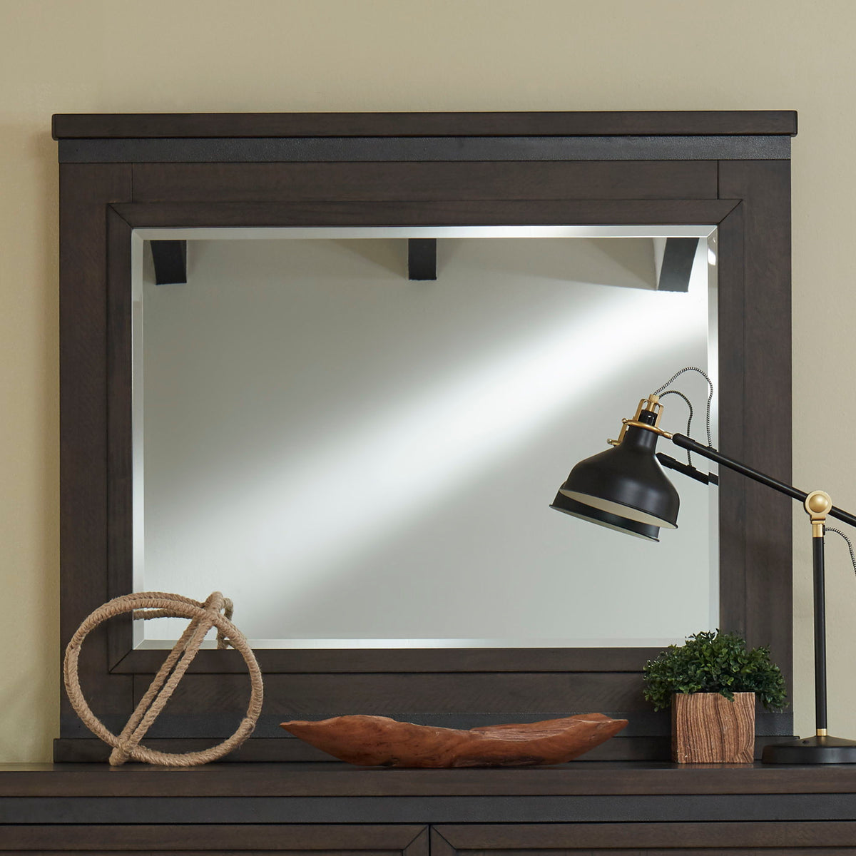 Thornwood Hills - Mirror Metal Strip Accents - Dark Brown — Furniture ...