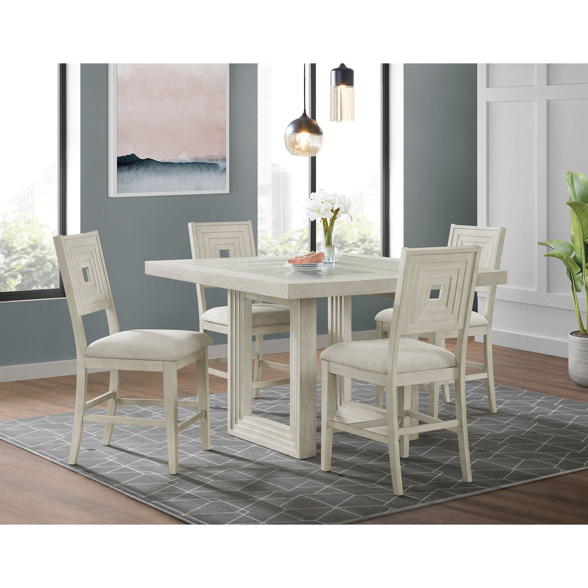 Avalanche - Square Counter Height Dining Set — Furniture Merchandise Outlet