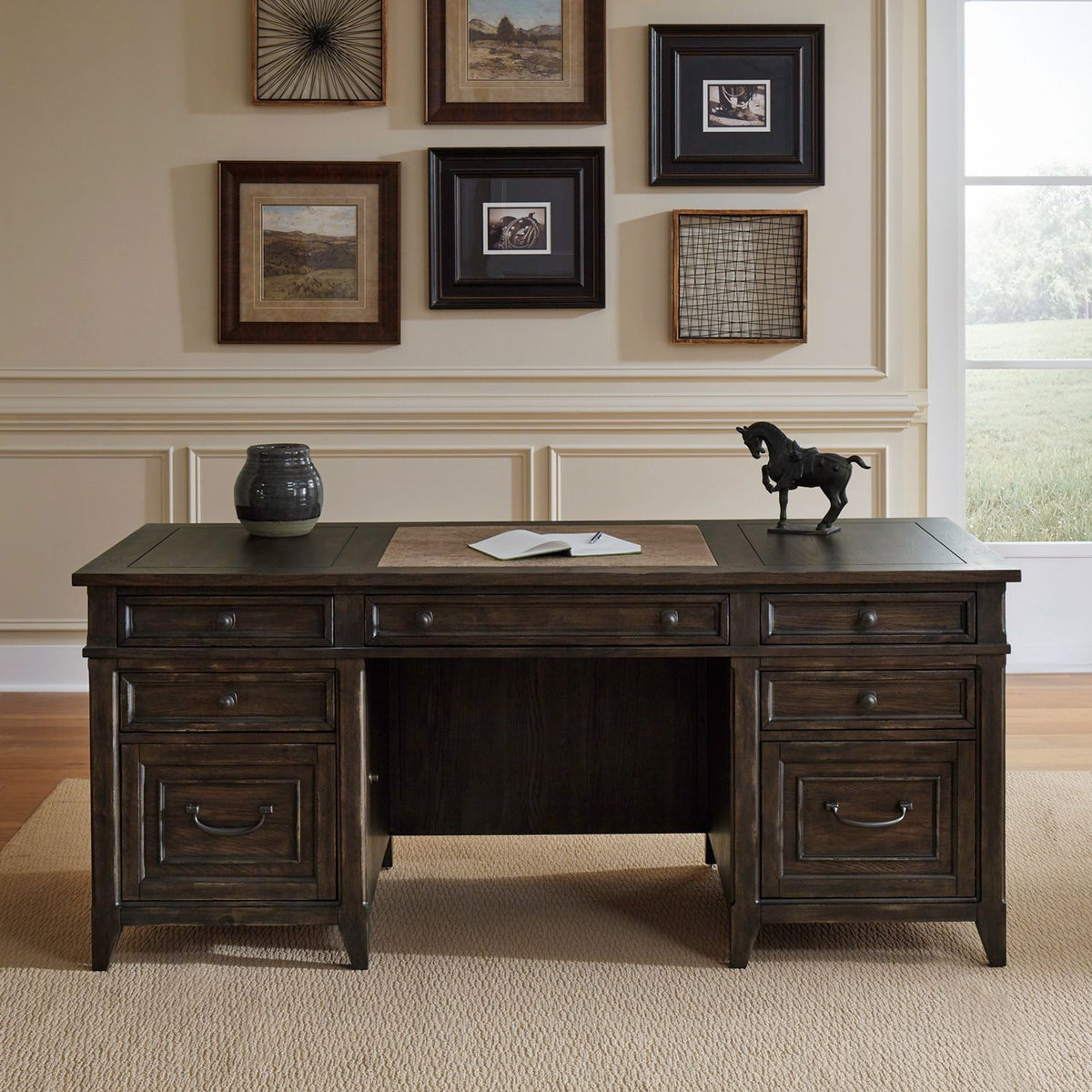 Paradise Valley - Executive Desk - Brown — Furniture Merchandise Outlet