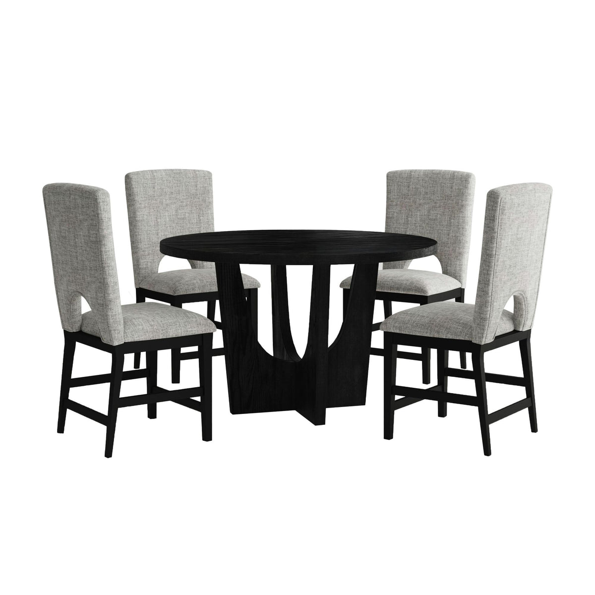 Oregon - 5 Piece Counter Height Dining Set (Round Counter Table And Fo ...