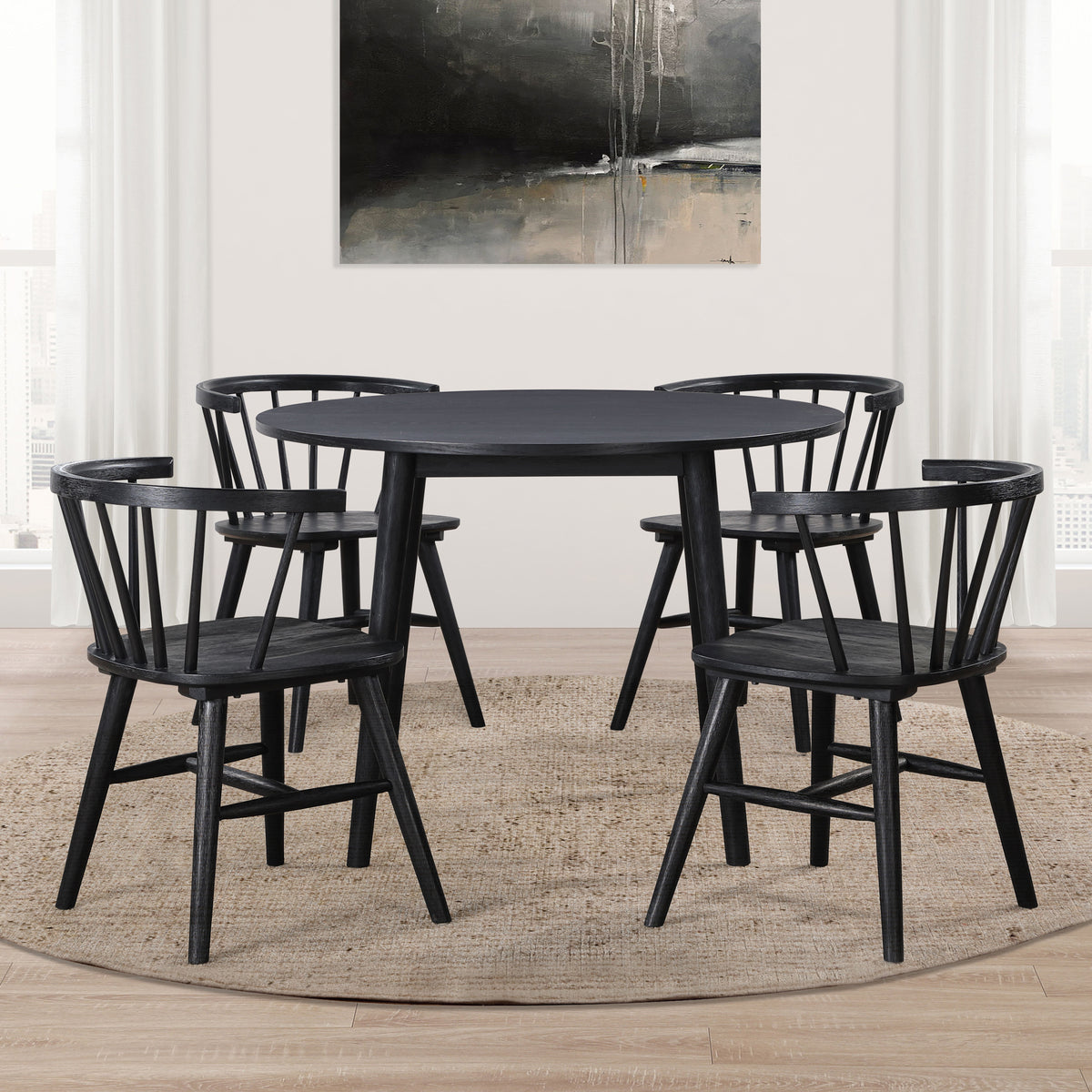 Willow - 5 Piece Round Dining Set — Furniture Merchandise Outlet