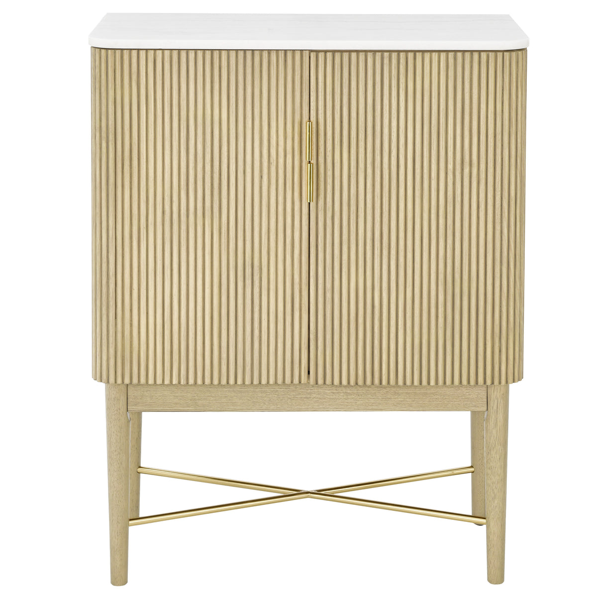 Vida - Marble Top Wine Cabinet - White — Furniture Merchandise Outlet