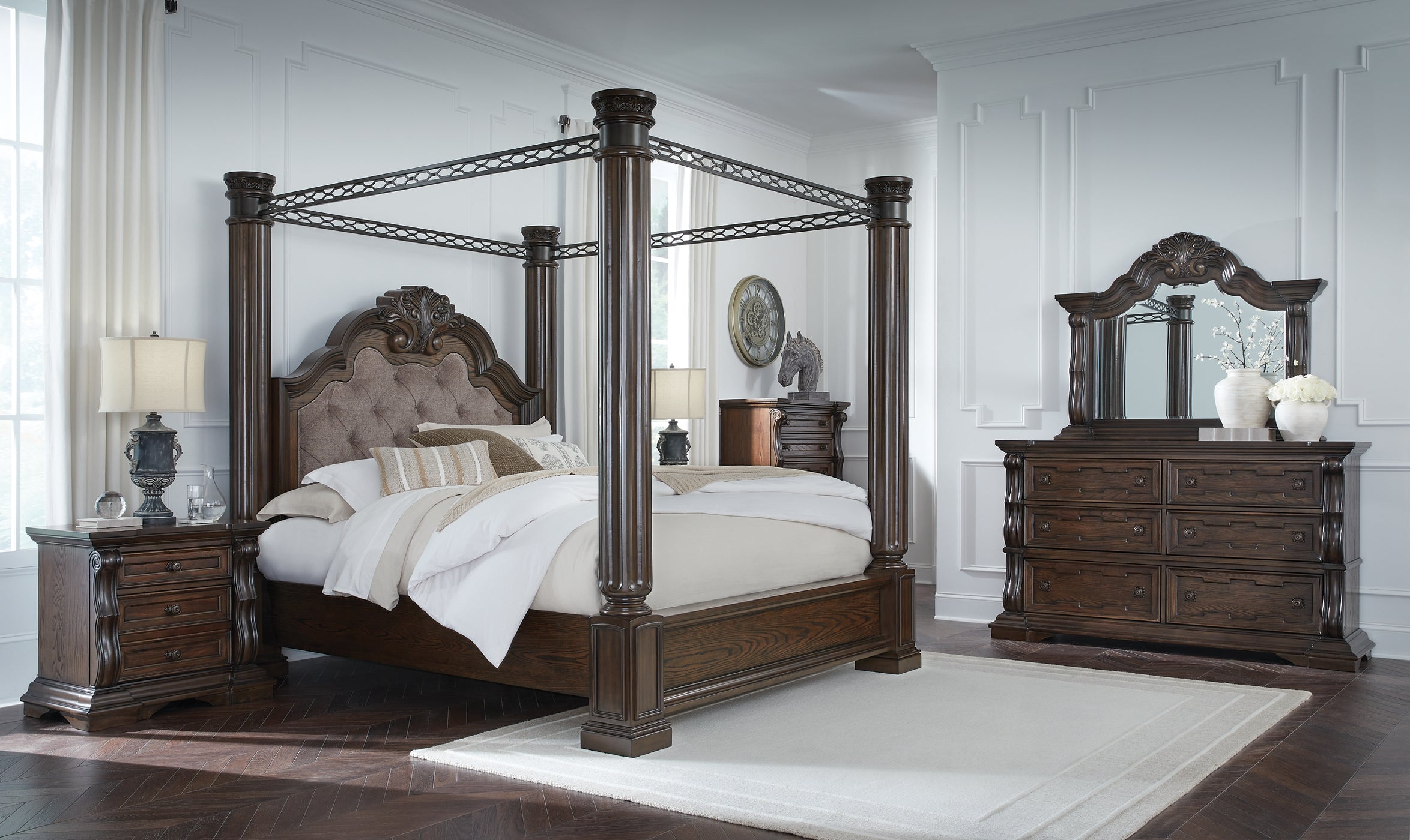Maylee King Canopy Bed — Furniture Merchandise Outlet